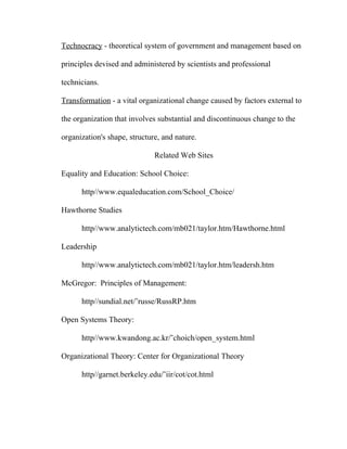 Theories and Organizations | DOC