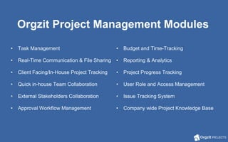 Orgzit Project Management Solution | PPT