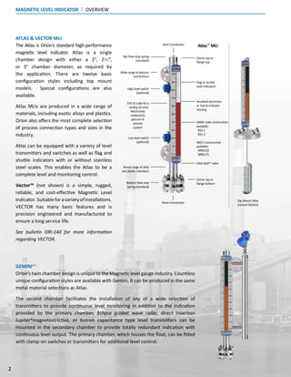 Magnetrol Orion Magnetic Liquid Level Indicators | PDF