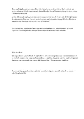 Orice parinte isi iubeste copilul | DOCX