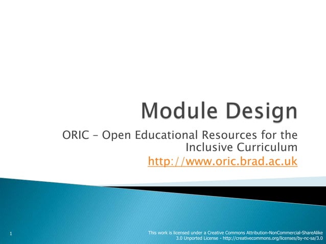 ORIC Module Design | PPT