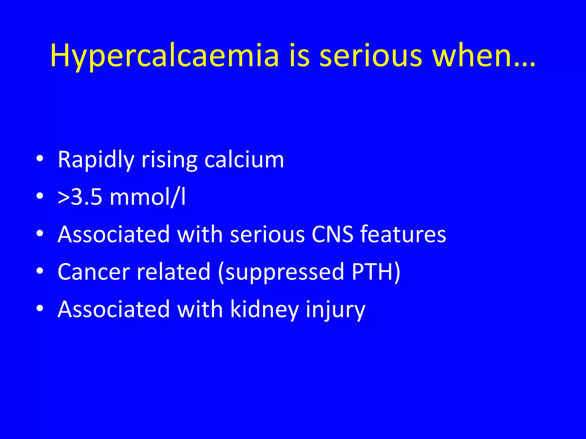 Emergency management of hypercalcaemia | PPTX