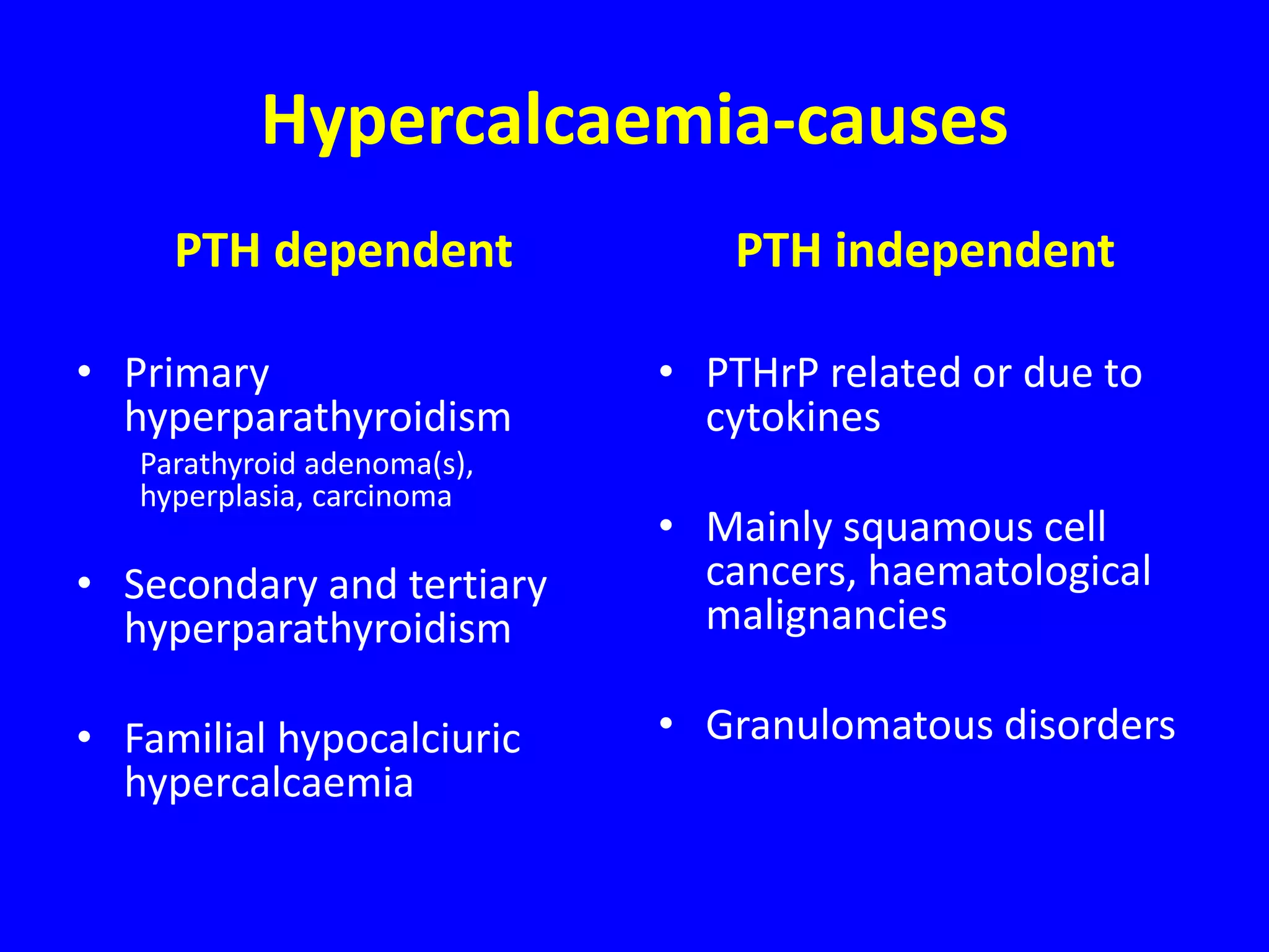 Emergency management of hypercalcaemia | PPTX