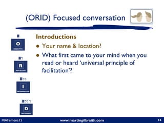 Orid as a universal principle of facilitation slideshare | PDF