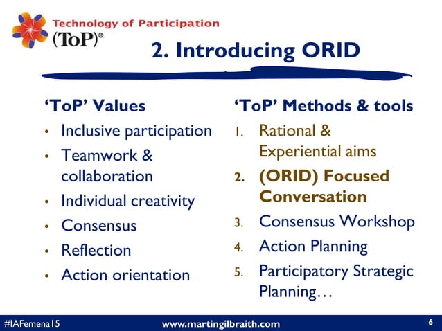 Orid as a universal principle of facilitation slideshare | PDF | Science