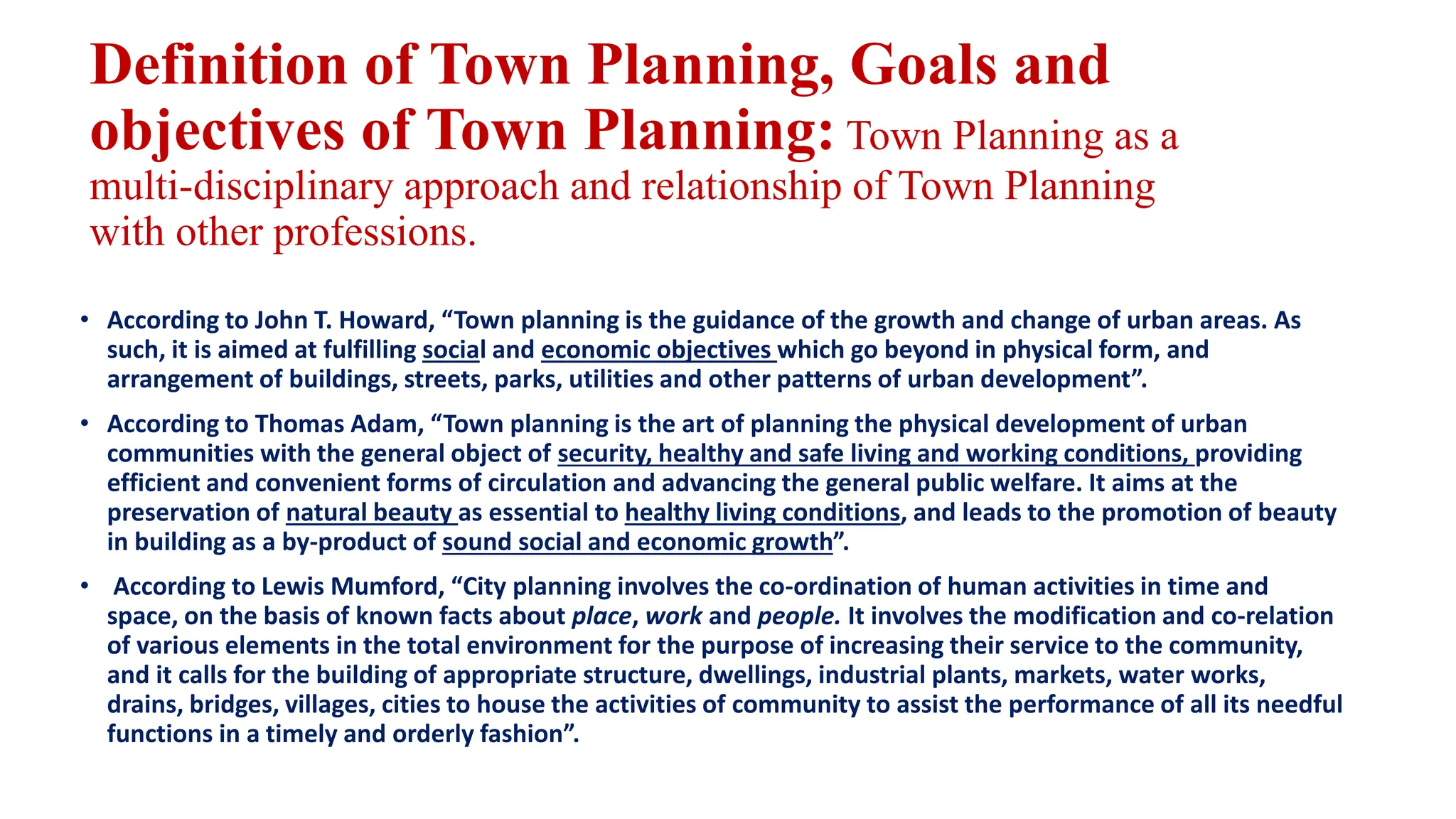 orienattion class of town plannig and urban management | PPTX