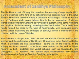 Sankhya School ( Indian Philosophy ) | PPTX
