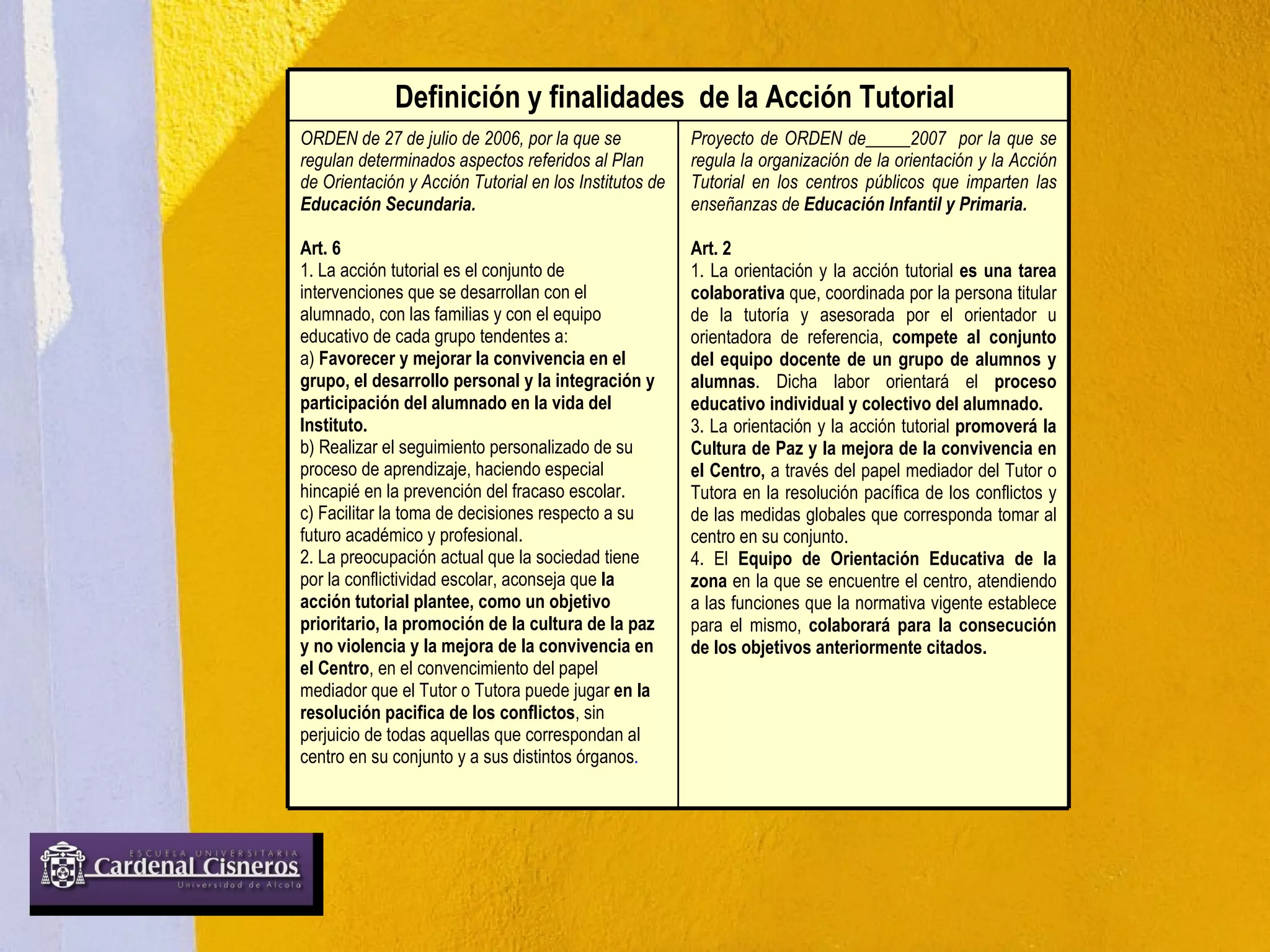 Orientación y acción tutorial | PPT