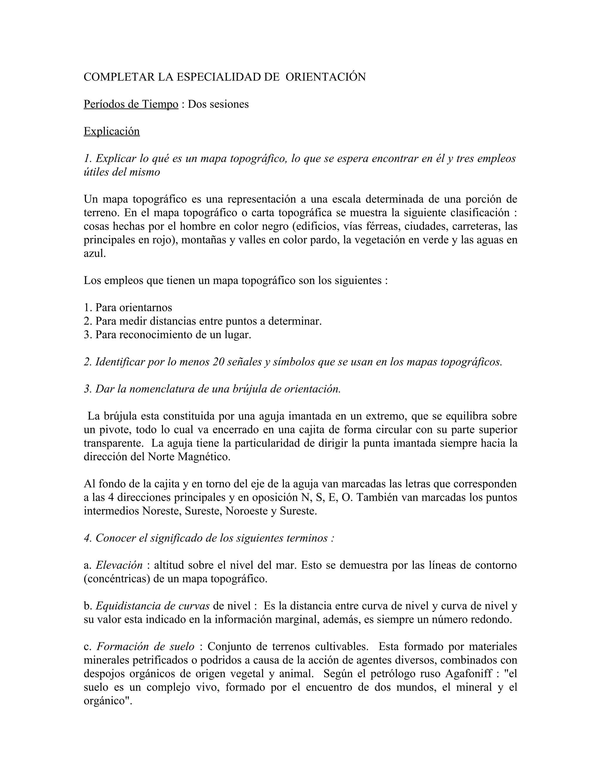 Especialidad de Orientacion | DOC