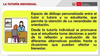Orientacion para la turoria individual y grupal | PDF