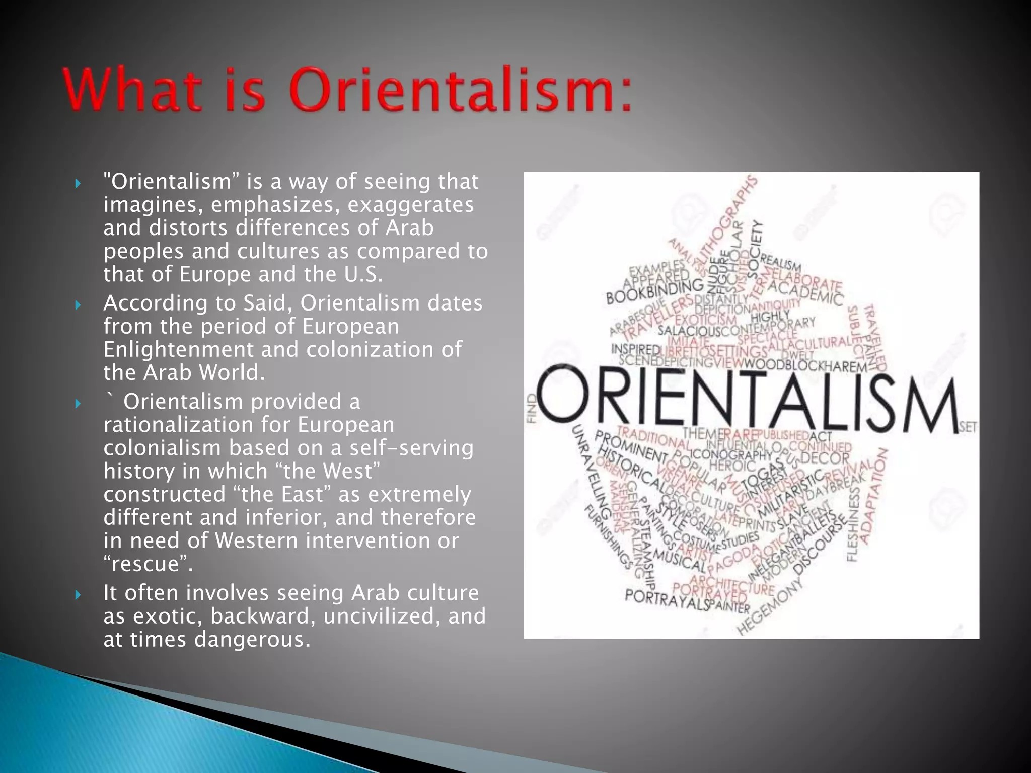 Orientalism by edward said ppt sem 3 | PPTX
