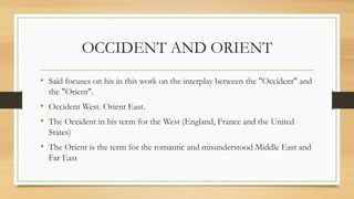 "Revisiting Edward Said's 'Orientalism': Unveiling Western Constructs ...