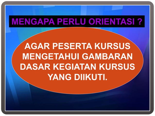 Orientasi kursus | PPT