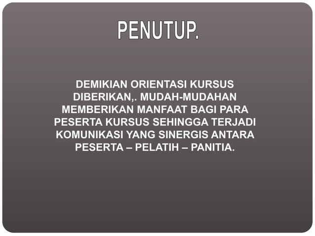 Orientasi kursus | PPT