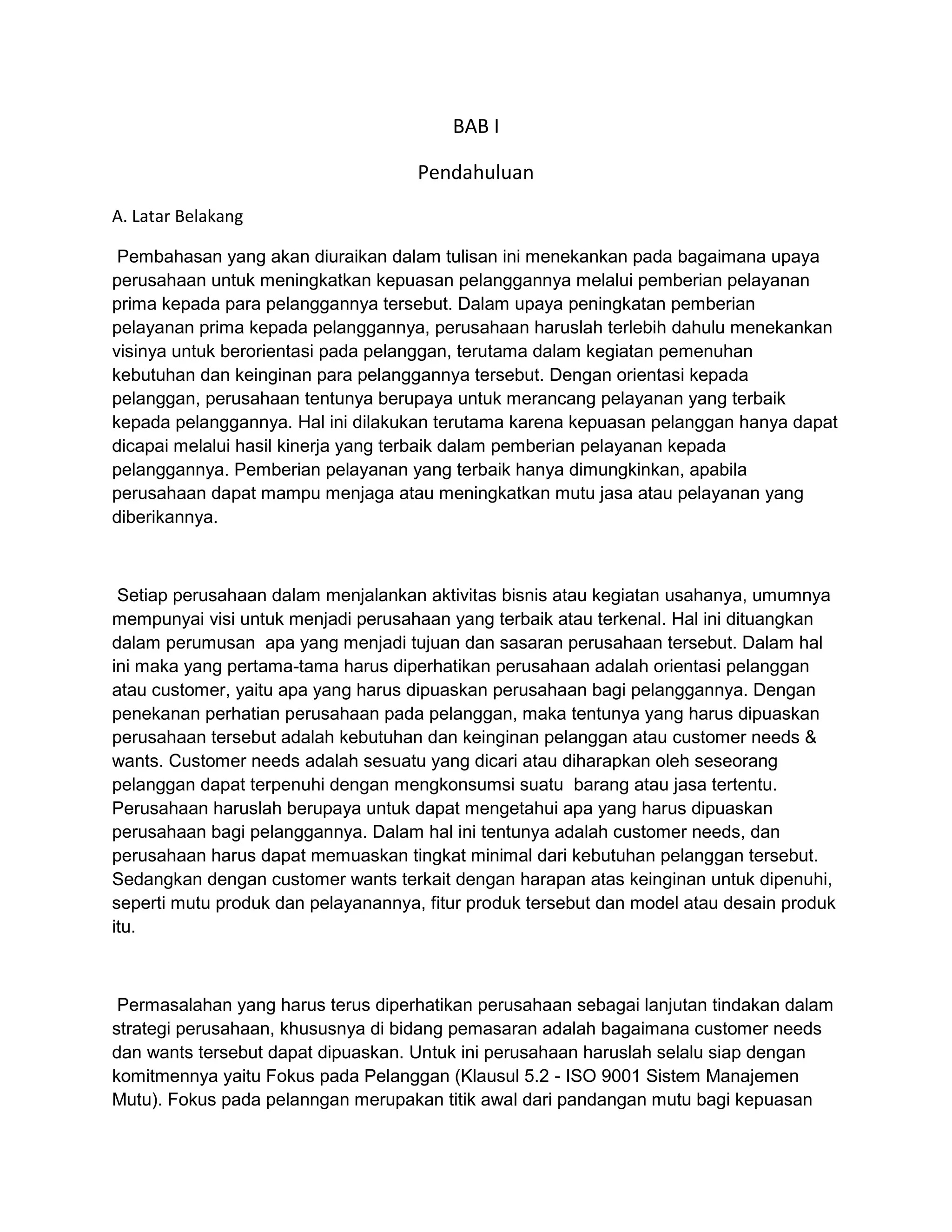 Orientasi pelanggan | DOCX