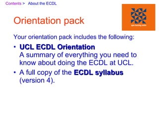 ECDL orientation | PPT