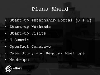 Entrepreneurship and E-Cell (E-Cell, Delhi Technological University) | PPTX