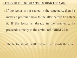 Orientation for Lectors ministry | PPTX