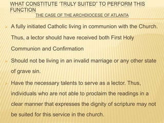 Orientation for Lectors ministry | PPTX