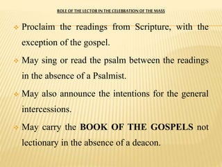 Orientation for Lectors ministry | PPTX