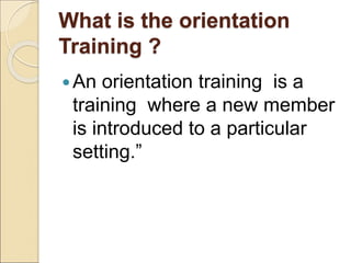 Orientation Programme | PPT
