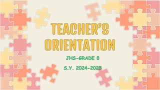 SAMPLE CLASS ORIENTATION FOR STUDENTS AND TEACHERS | PPTX