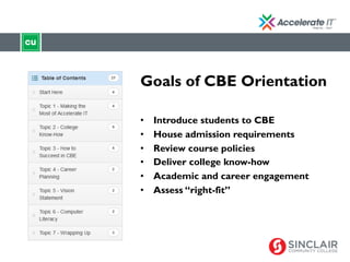 CBE Orientation Courses - Faculty Development Model - Competency-Based ...