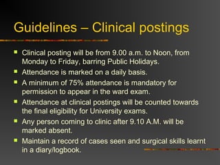 Orientation to Surgery - Department before entering Clinical postings ...