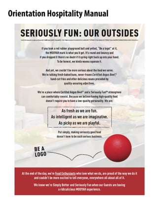 Orientation Hospitality Manual | PDF