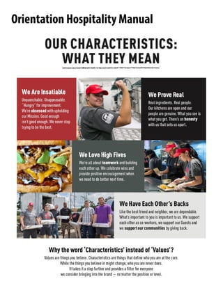 Orientation Hospitality Manual | PDF