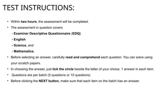 GRADE 10 ORIENTATION NLCA PreTest 2024-2025.pptx