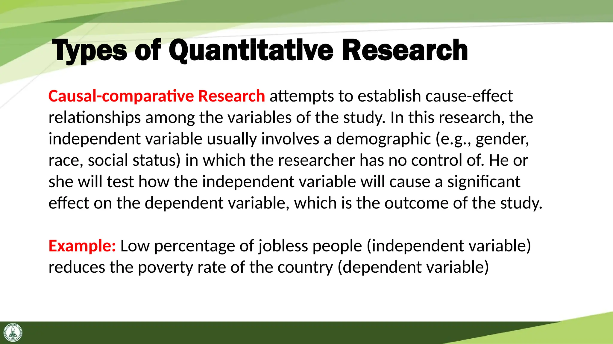 Orientation-PR2 (Types of Quantitative Research) | PPTX
