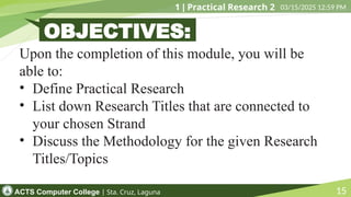 Orientation-PR2 (Types of Quantitative Research) | PPTX