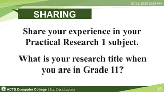 Orientation-PR2 (Types of Quantitative Research) | PPTX