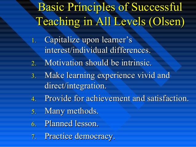 Principles of Teaching/ Classroom Management