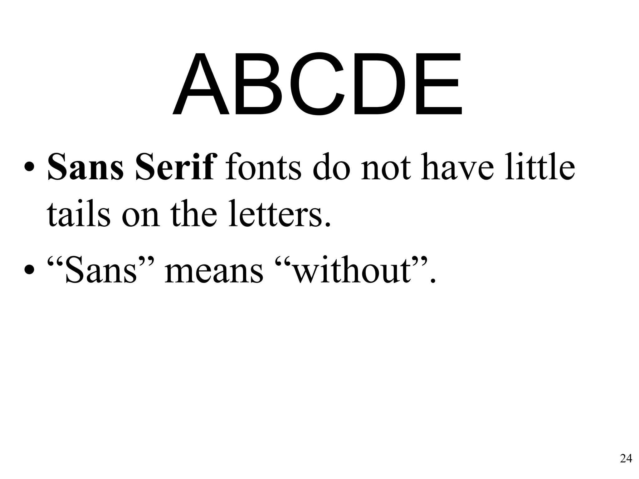 Orientation & Pitch, Point size & fonts | PPTX