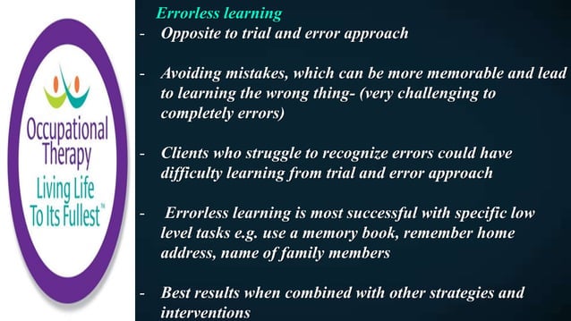 Occupational Therapy Orientation and Memory | PPTX