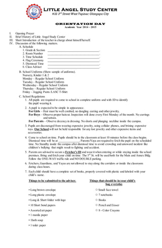 Orientation day 2014 | PDF | Parenting | Family and Relationships