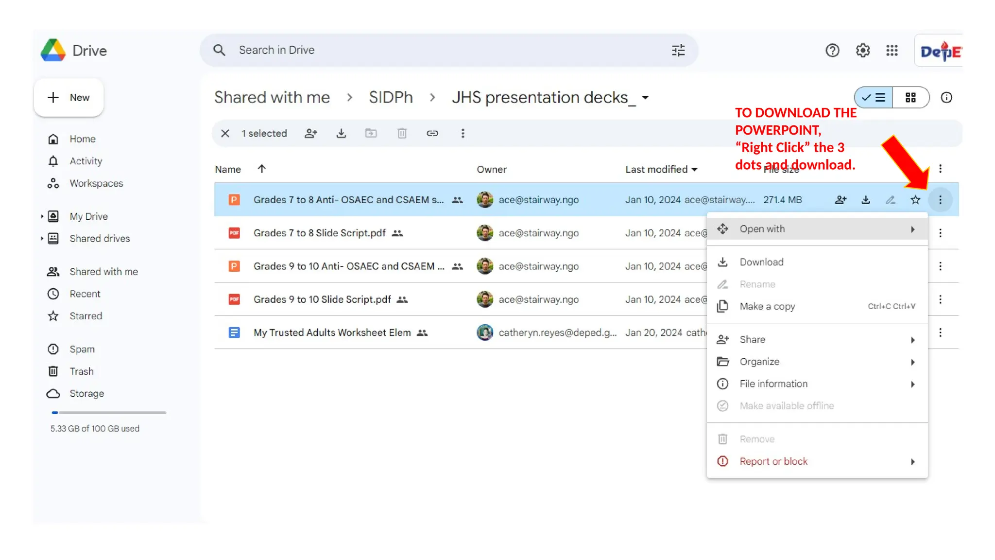 Orientation for CSAEM and OSAEC presentation | PPTX