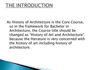 HISTORY OF ARCHITECTURE | PPT
