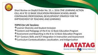 orientation LAC session RANDY presentation | PPT