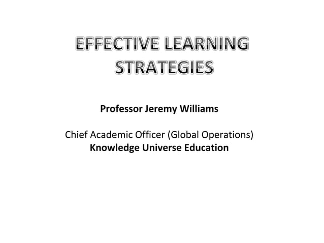 Effective Learning Strategies | PPTX