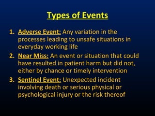 Orientation lecture to Patient safety aspects | PPT