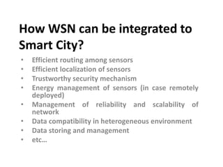 Involvement of WSN in Smart Cities | PDF