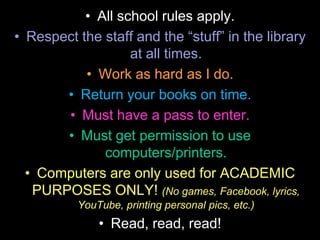 Orientation library rules | PPTX