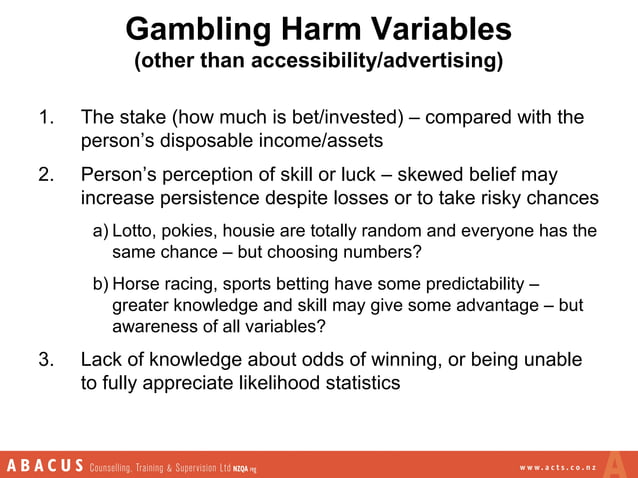 Orientation Module – Gambling Harm Minimisation | PPT