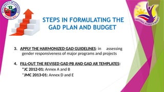 ORIENTATION ON GENDER AND DEVELOPMENT PLAN AND BUDGET | PPTX