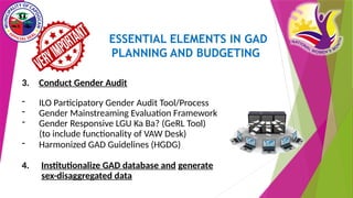 ORIENTATION ON GENDER AND DEVELOPMENT PLAN AND BUDGET | PPTX
