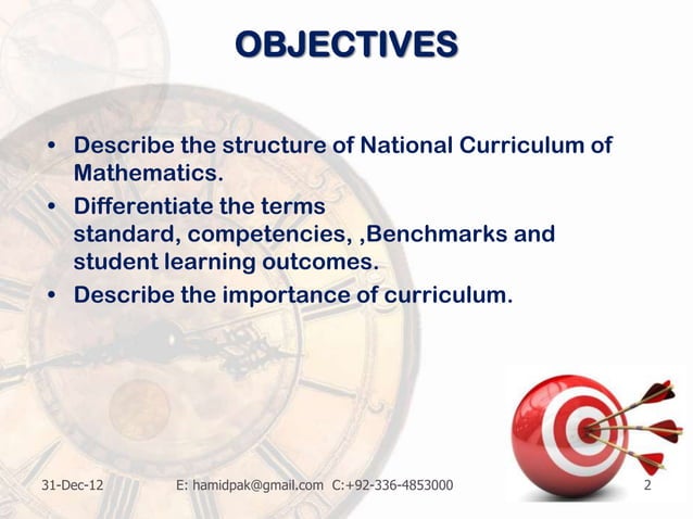 Orientation on mathematics curriculum | PPTX