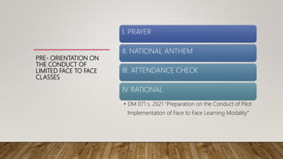 ORIENTATION ON THE CONDUCT OF LIMITED F2F.pptx